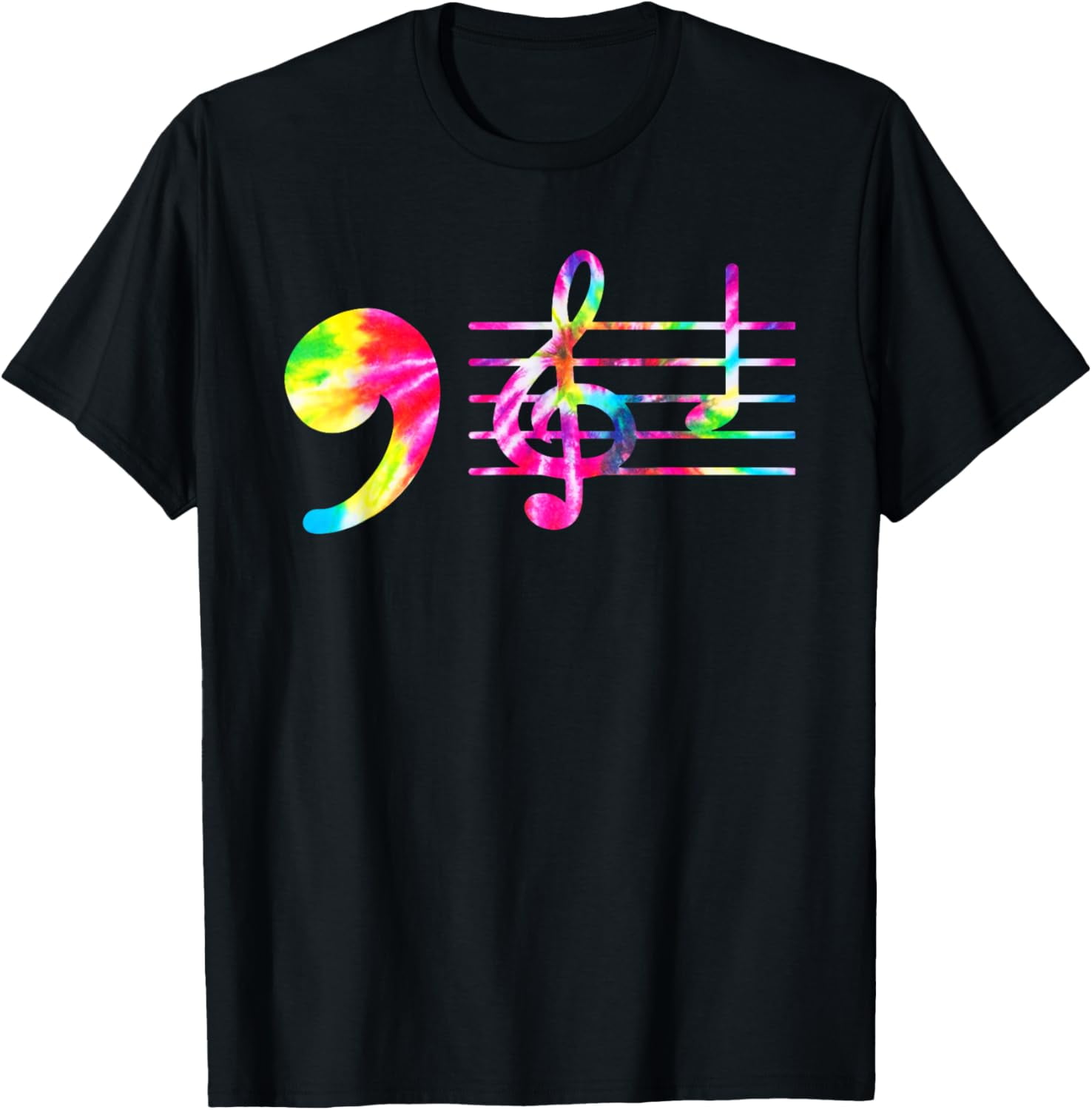 Comma La, Music Notes Kamala Tie Dye Music Teacher Elections T-Shirt ...