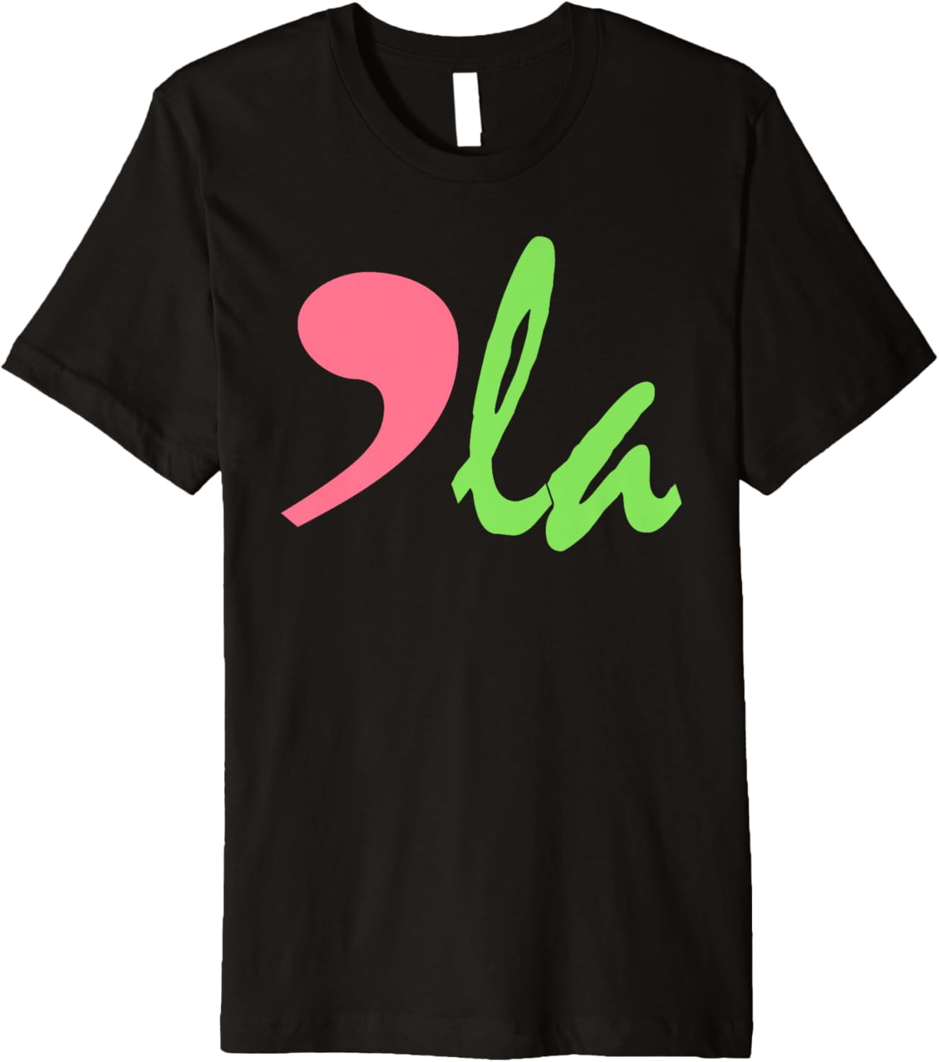 Comma La Pink Green Funny Aka Voting For Kamala Harris 2024 Premium T ...