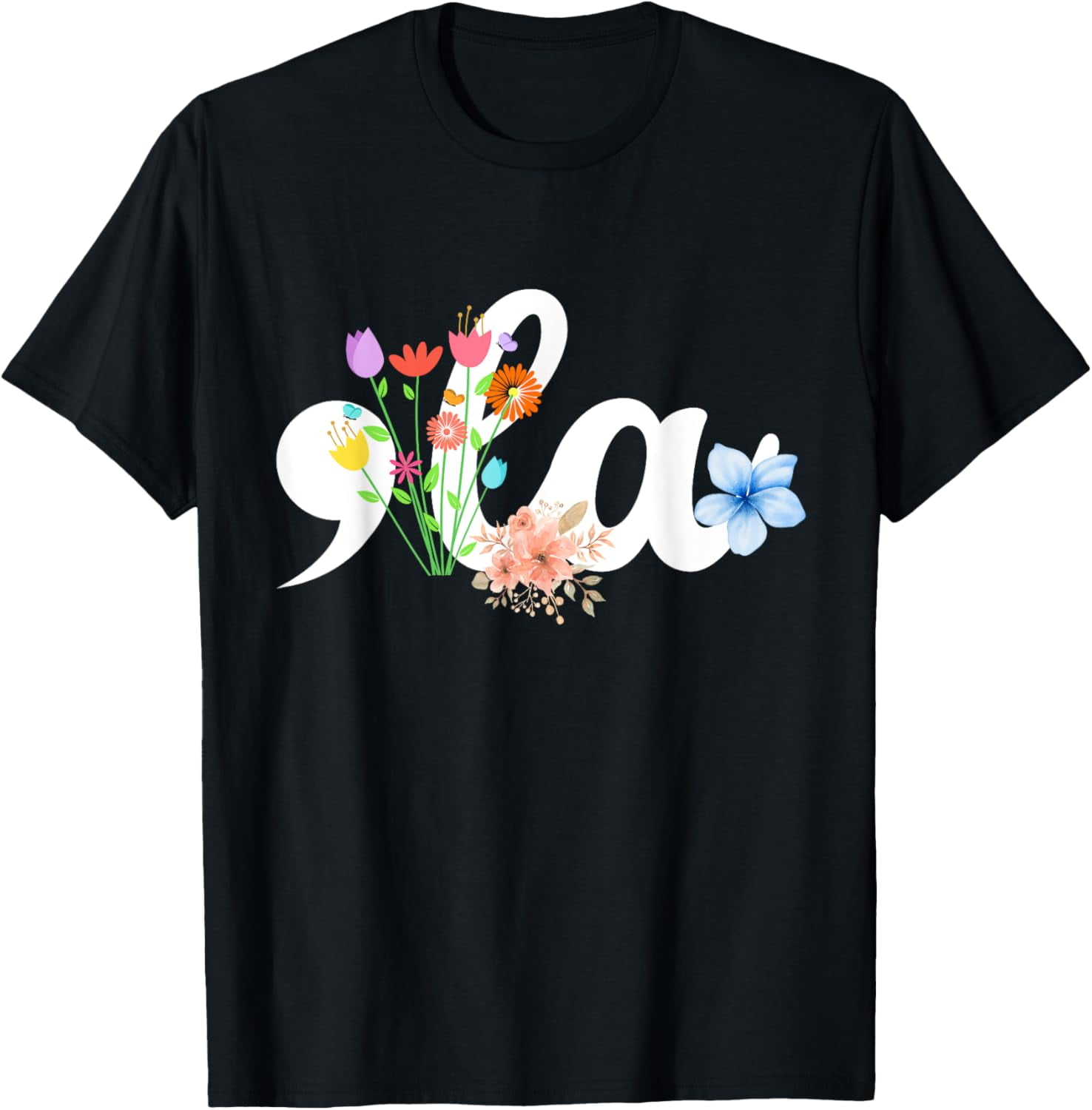 Comma la Floral Kamala Harris President 2024 Coma La Flowers T-Shirt ...