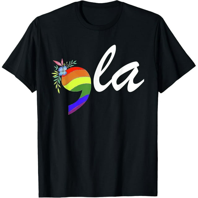 Comma la ,la Kamala Harris 2024 LGBTQ rainbow Pride flag T-Shirt ...