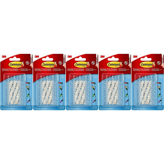 5-pack Command Decorating Clips Clear - Damage-Free Hanging - 20 Clips ...