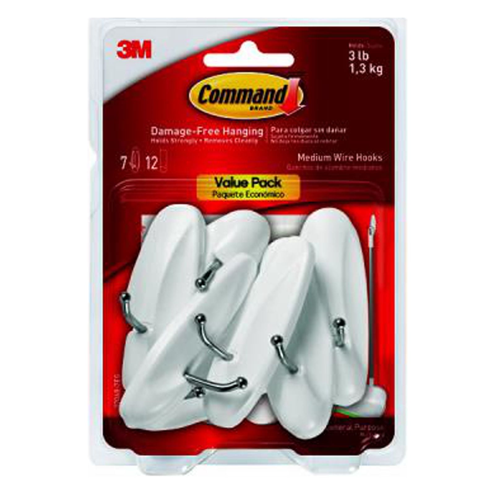 Command 17068-7ES Wire Hooks, Medium, 7-Pk. - Quantity 2 - Walmart.com