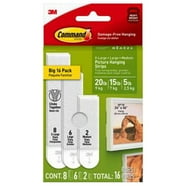 Command 20 Lb XL Heavyweight Picture Hangers, Damage-Free Hanging, 8 ...