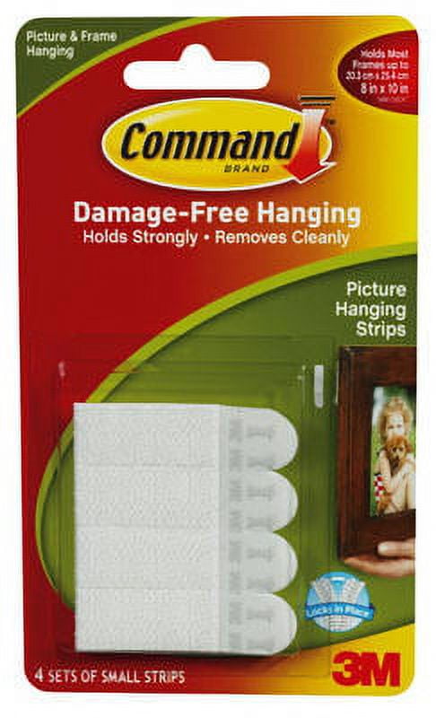 Command, 4 Count, Small Interlocking Fasteners & Strips, Holds Firmly ...