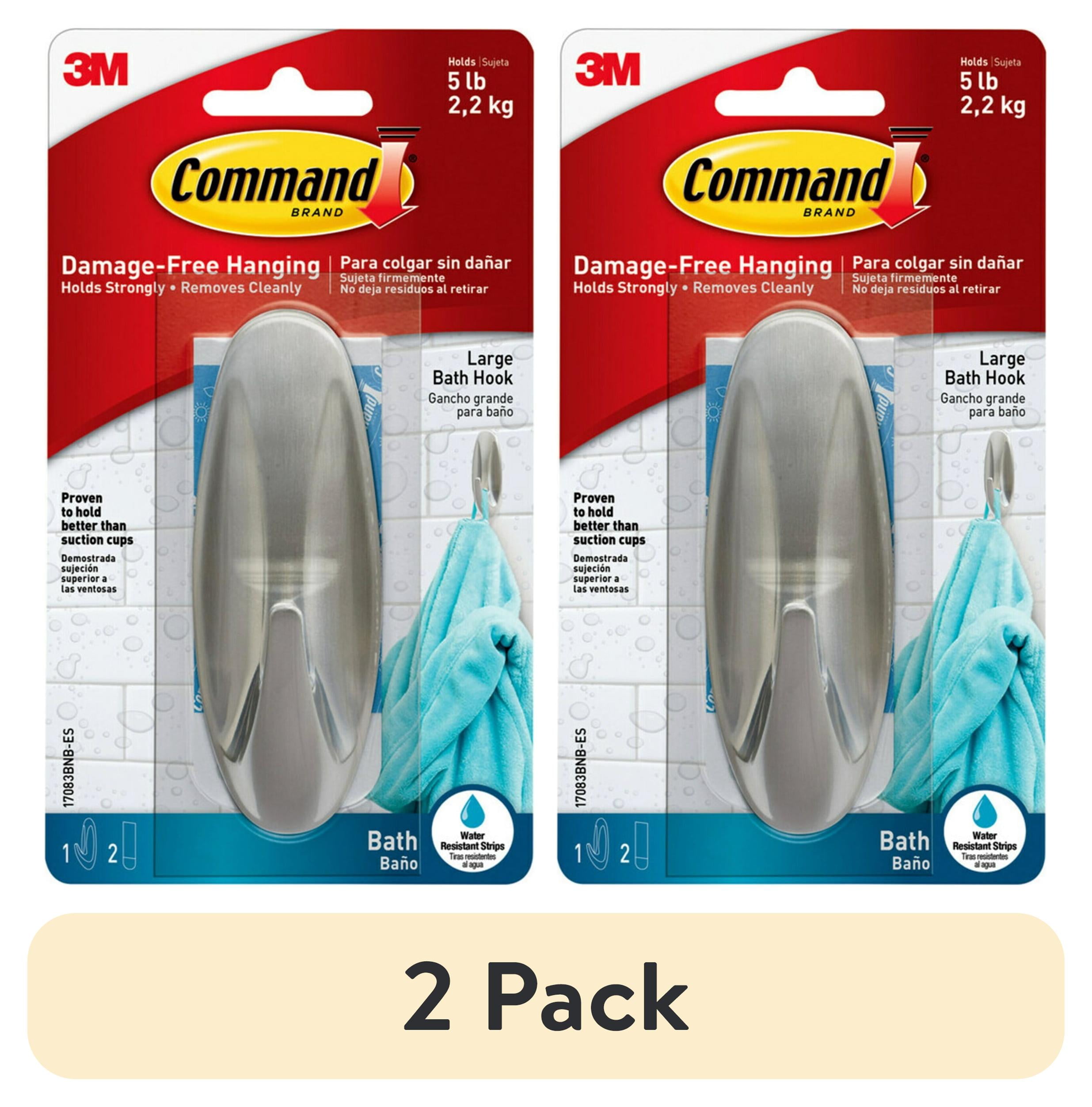 Customer reviews for (2 pack) Command Bath Large Designer Hook, 1 Hook ...