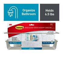 Command Shower Caddy with Water-Resistant Strips, Frosted, 1 Large ...