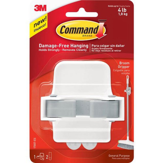 Command Broom Gripper, Clear - Walmart.com