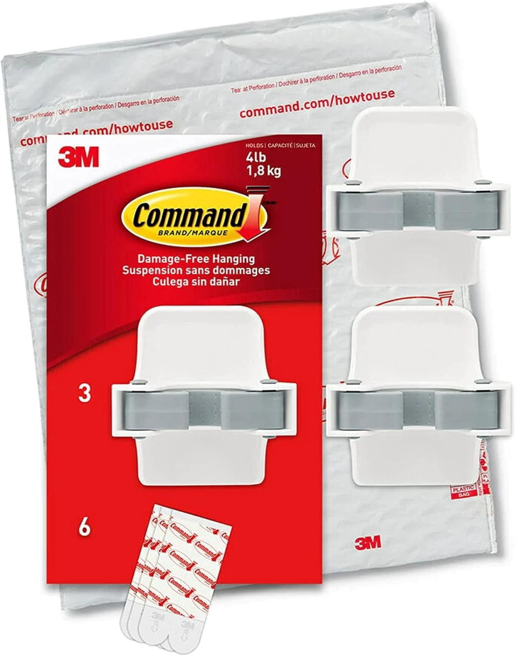 Command Broom and Mop Gripper, Damage Free Hanging Wall Mount Broom and ...