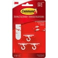 Command Ceiling Hooks 3 Plastic Hooks 4 Foam Strips White, 12 Pack ...