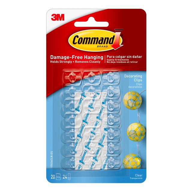 Command Decorating Clips, Clear, 20 Wall Clips - Walmart.com