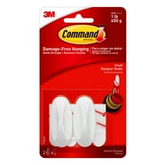 Command Single Point Hook,Molded Plastic,1In,PK2 17304 - Walmart.com