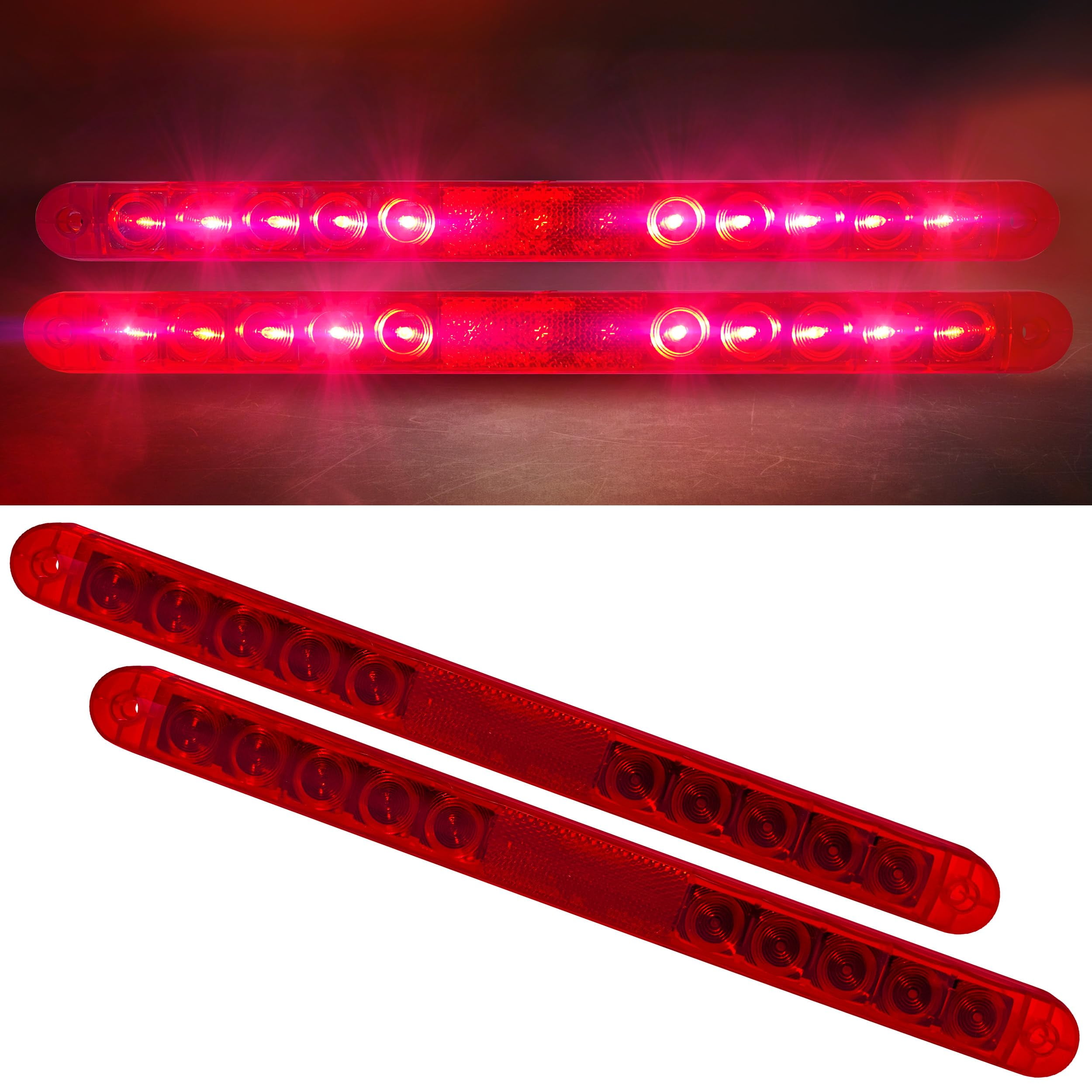 Command Electronics 12V LED IFF17 Surface Mount Stop, Light - OEM RV & Trailer Hot Line Utility ...