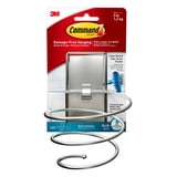 Command Wall Mount Hair Dryer Holder, Satin Nickel, Adhesive, with 2 ...
