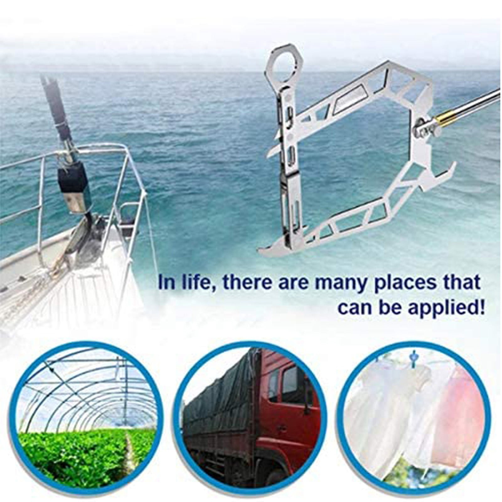 Command Hooks Dock Hook Telescopic Threader Long Threaded Boat Hook ...