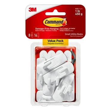 Command Clear Hook with Clear Strips, Large, 1 Hook, 2 Strips/Pack ...
