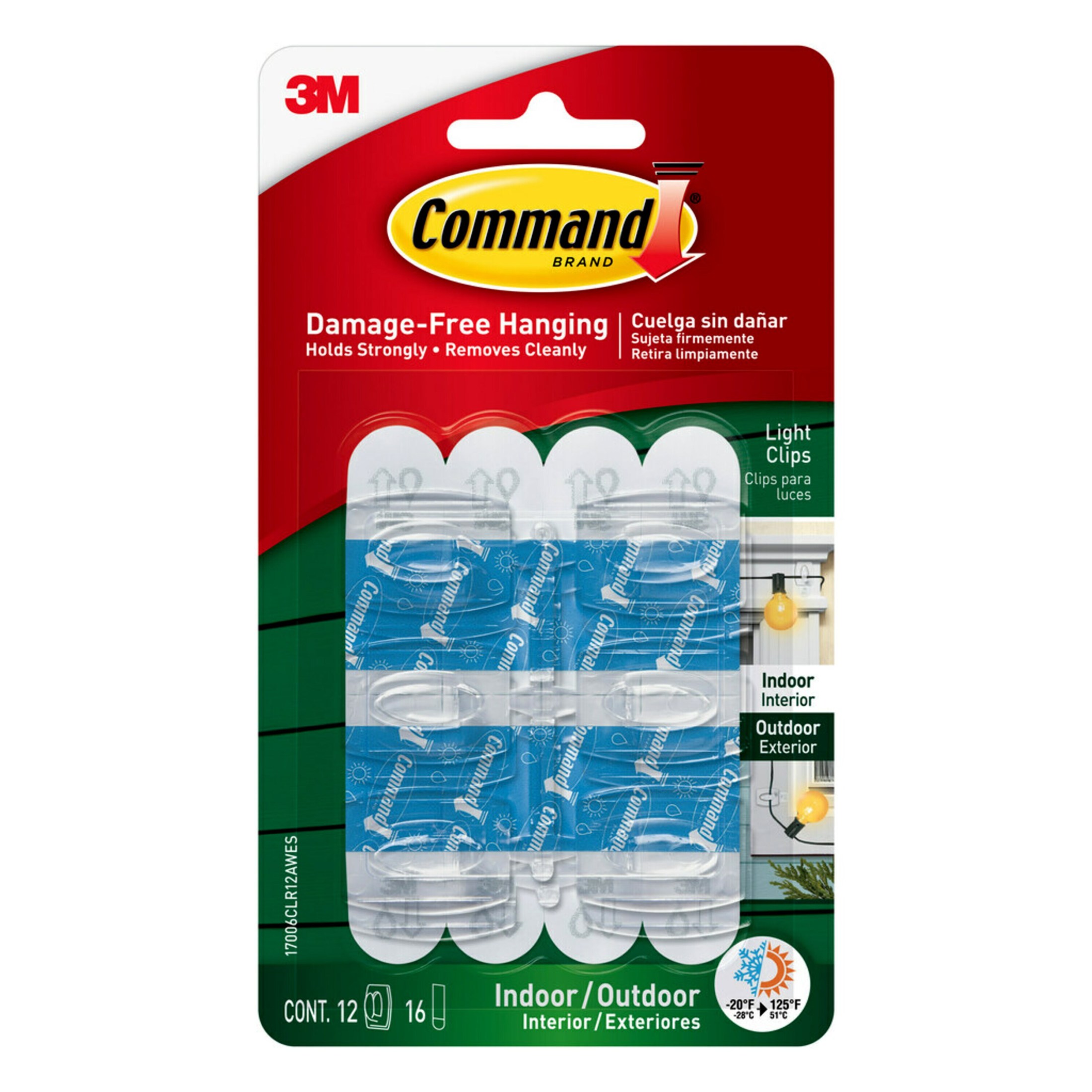 Command Outdoor Light Clips, 32 clips, 36 strips 17017CLRAWVPES ...