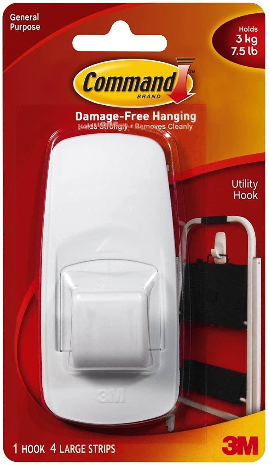 Command Jumbo Plastic Hook with Adhesive Strips, 2-Hook - Walmart.com