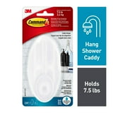 Command Large Caddy Hanger, Frosted Finish, Plastic, 1 Wall Hanger ...
