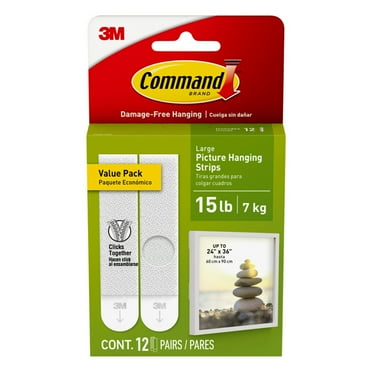 Command Poster Strips, White, Small, 12 Strips/Pack - Walmart.com