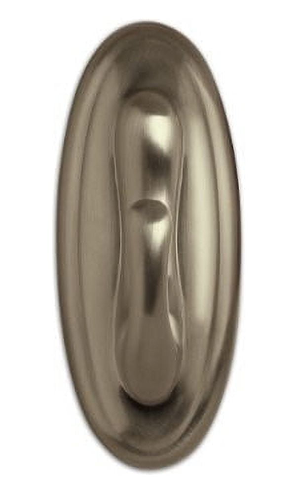 Command Large Traditional Plastic Hook, Brushed Nickel, 1-Hook, 2 ...