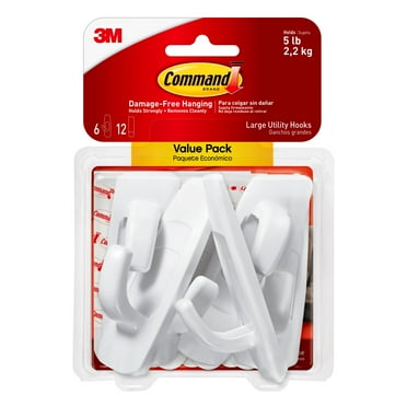Command Clear Hook with Clear Strips, Large, 1 Hook, 2 Strips/Pack ...
