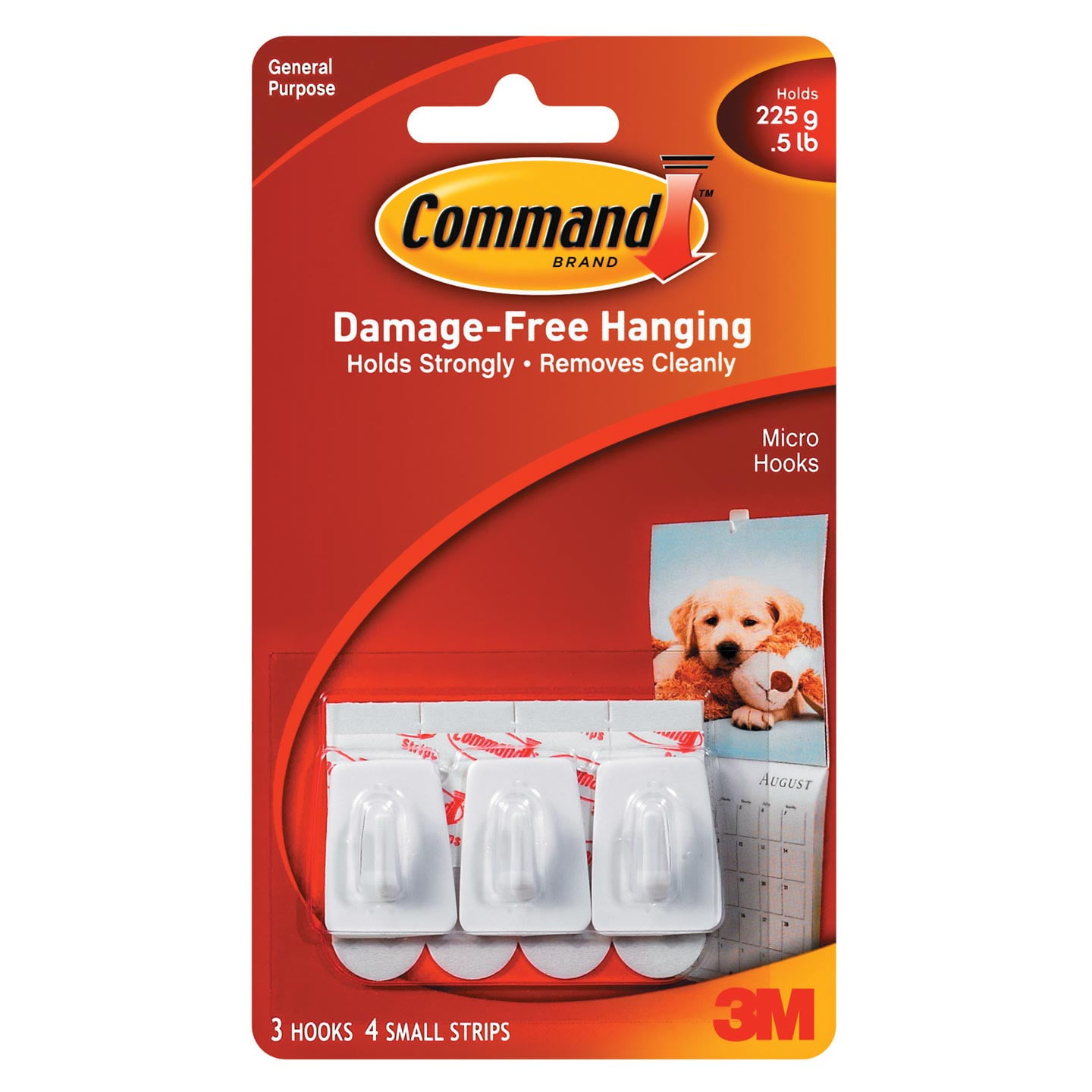 Command Micro Hooks: White, 3 Hooks and 4 Small Strips - Walmart.com