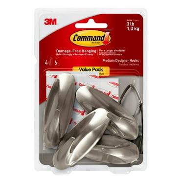 3M Command Medium Wire Hooks, 2/2Packs - Walmart.com
