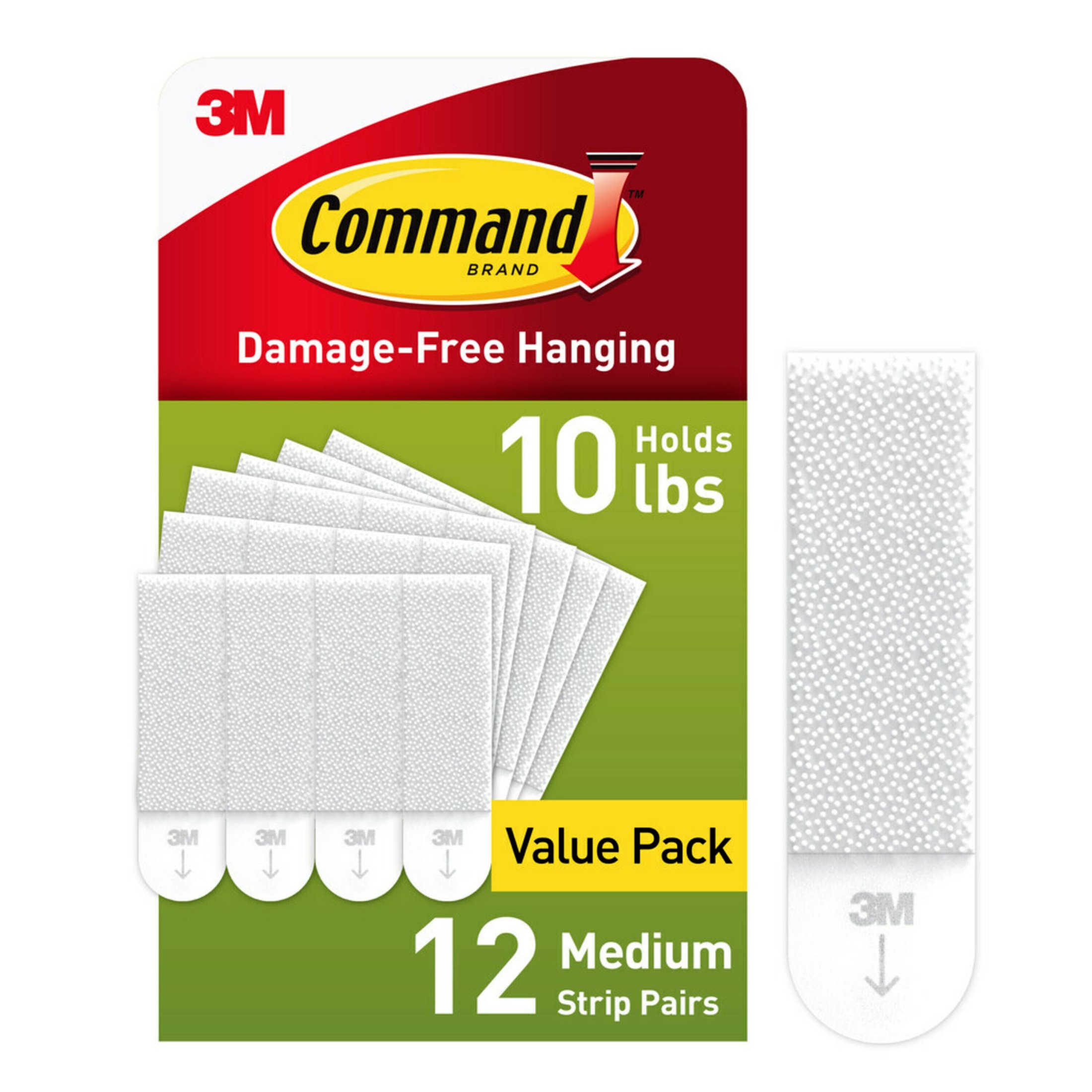 3M Command Picture Hanging Strips, Small & Medium, White, 12/Pkg ...