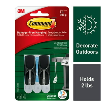 3M Command Medium Wire Hooks, 2/2Packs - Walmart.com