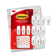 Command Small Stainless Steel Metal Hooks, 6 Hooks, 8 Strips/Pack ...