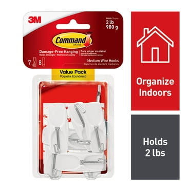 Command Clear Hooks, Medium, 6 Hooks, 12 Strips/Pack - Walmart.com