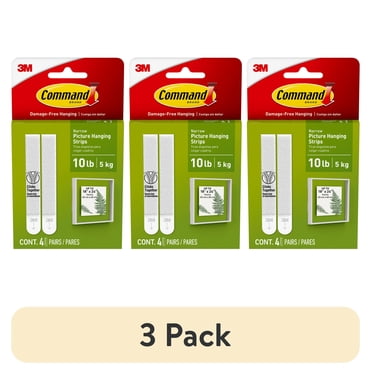 (3 pack) Command Narrow Picture Hangers Value Pack, 12 Pairs - Walmart.com