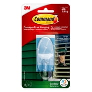 Command Outdoor Hook, Decorate Damage-Free, Water-Resistant Adhesive ...