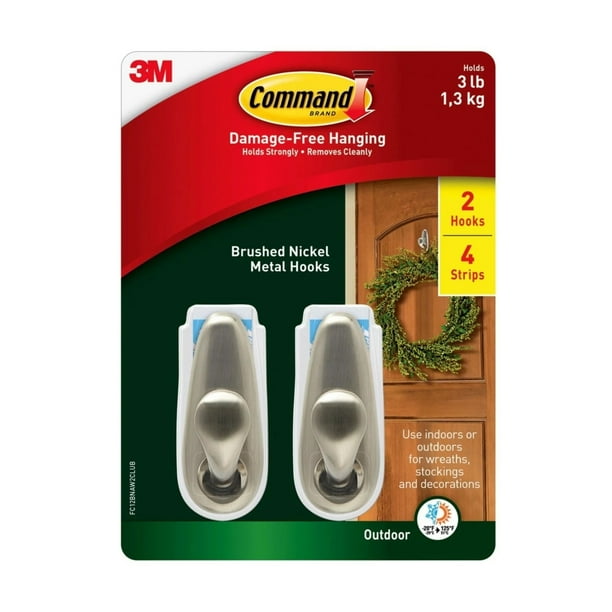 Command Outdoor Forever Classic Medium Metal Hooks Pack - Walmart ...