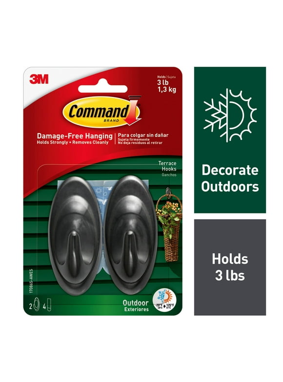 Command Outdoor Hooks in Command Hooks - Walmart.com