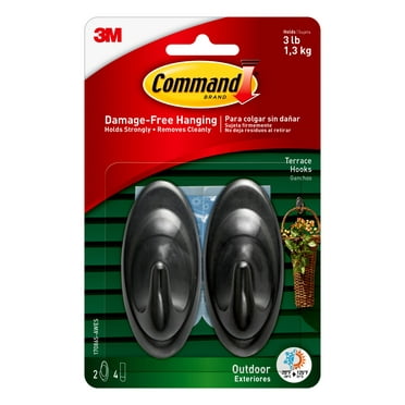 Command Medium Designer Hooks, Brushed Nickel, 4 Wall Hooks - Walmart.com