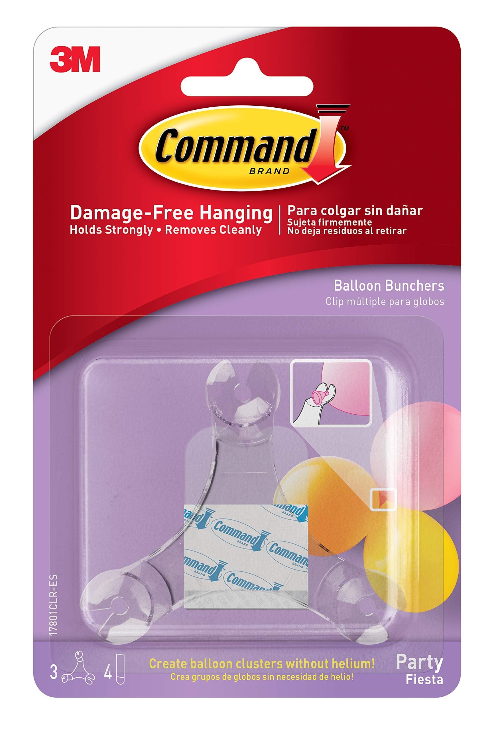 Command Party Balloon Bunchers, Clear, 3 Bunchers, 4 Strips/Pack ...
