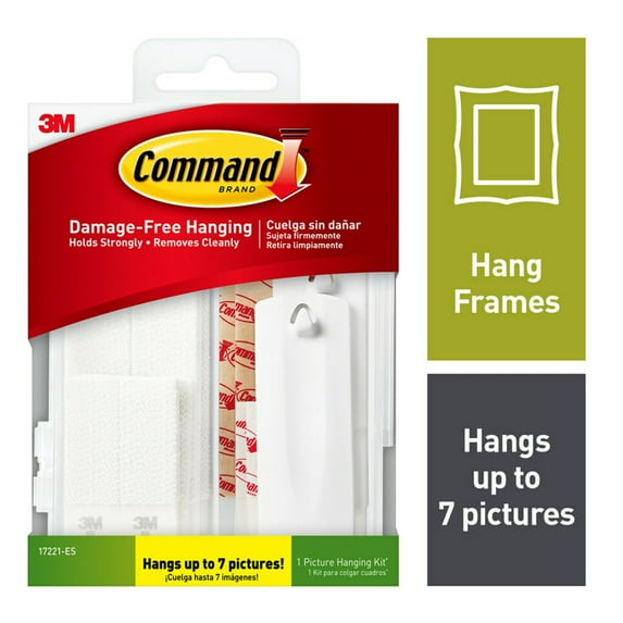 Command Picture Hanging Kit, 24 Pieces Hang up to 7 Pictures Easy to ...