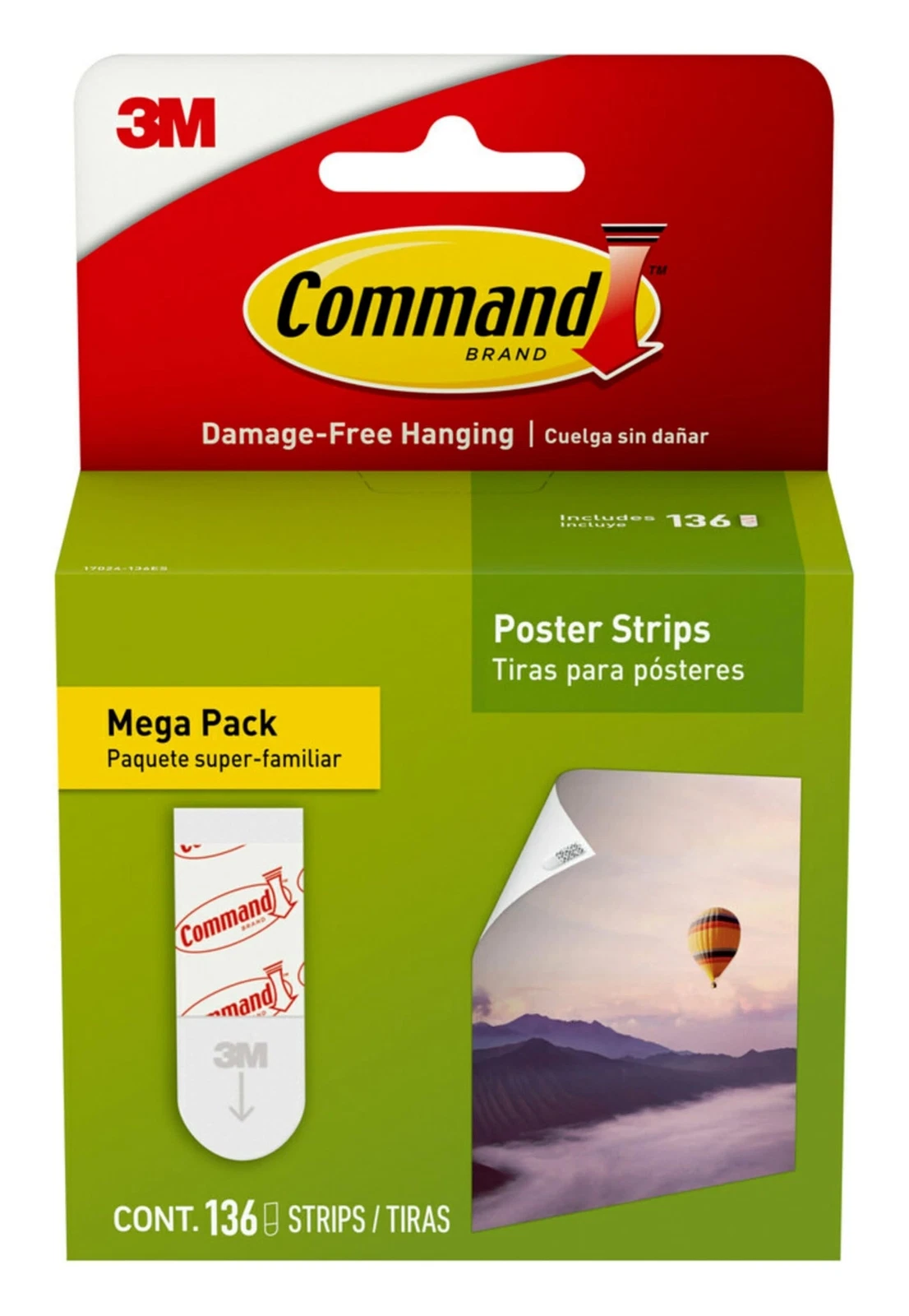 Command Poster Strips 136 Adhesive Tapes For Damage Free Hanging 68 ...