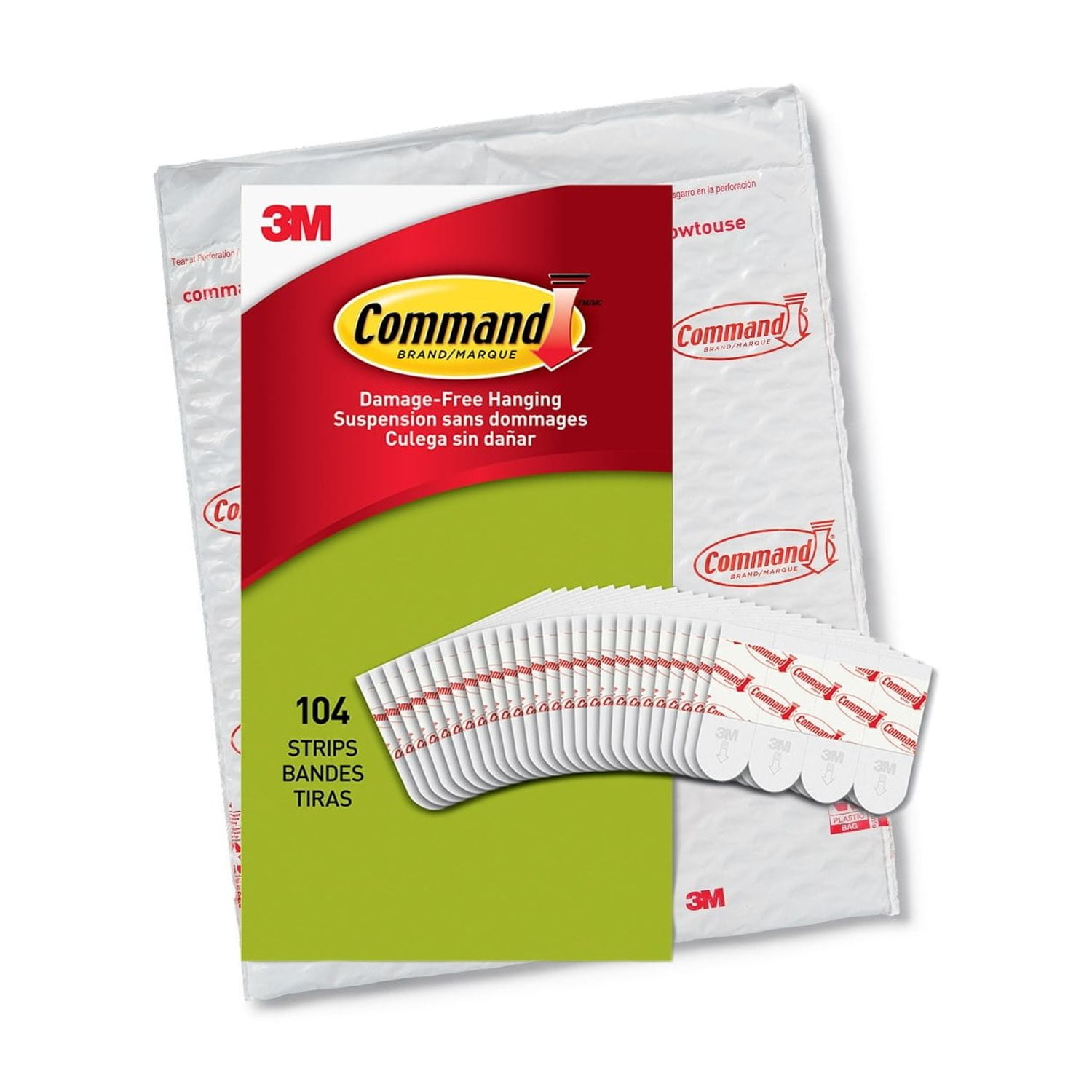 Command White Poster Strips, Damage-Free Decorating, 104 Strips for ...