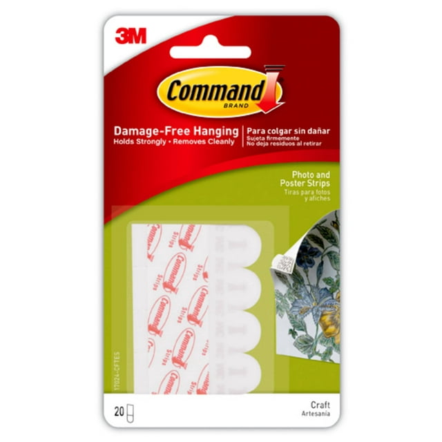 Command Poster Strips, White, Damage Free Decorating, 20 Command Strips ...