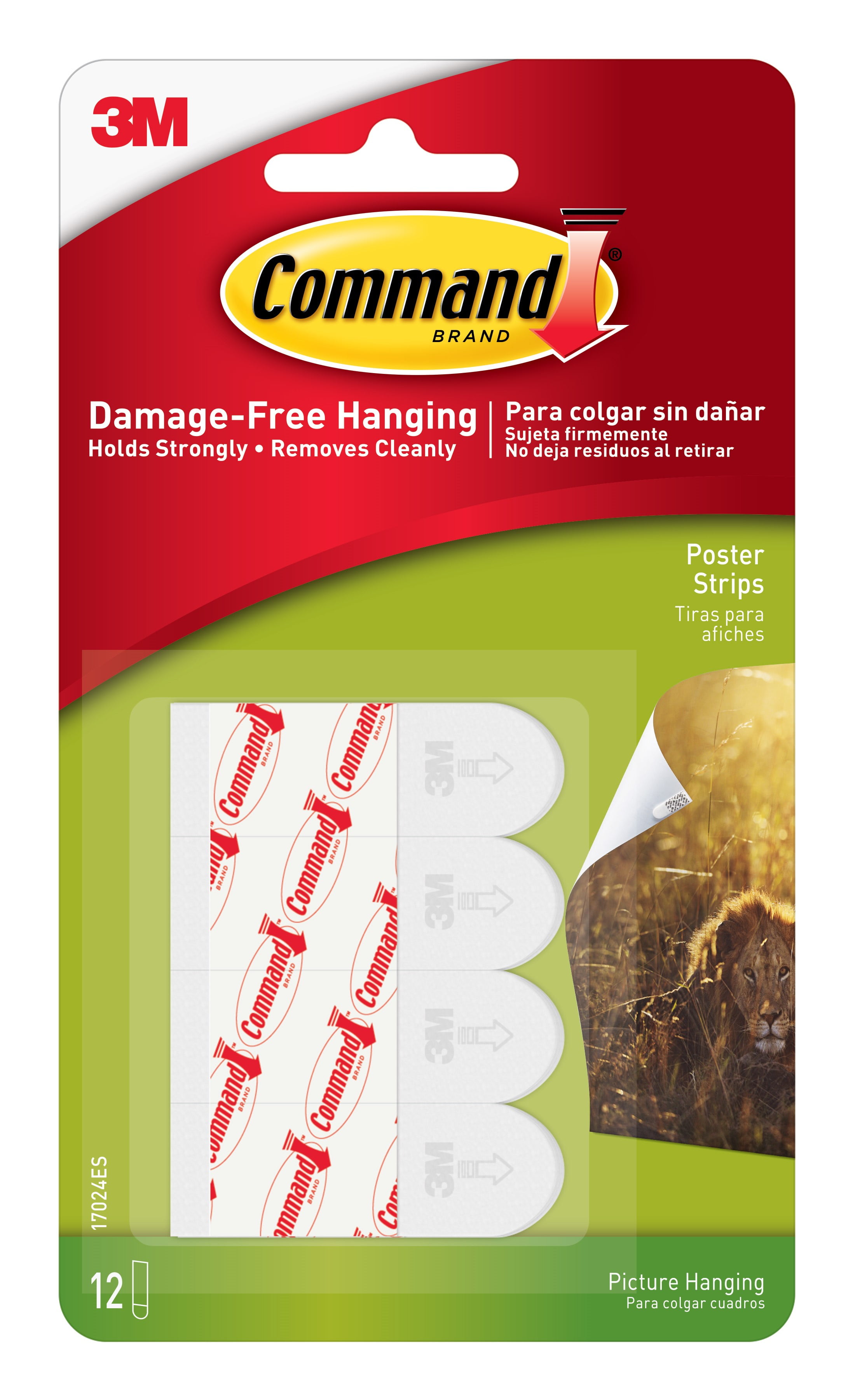 Command Poster Strips, White, Small, 12 Strips/Pack - Walmart.com