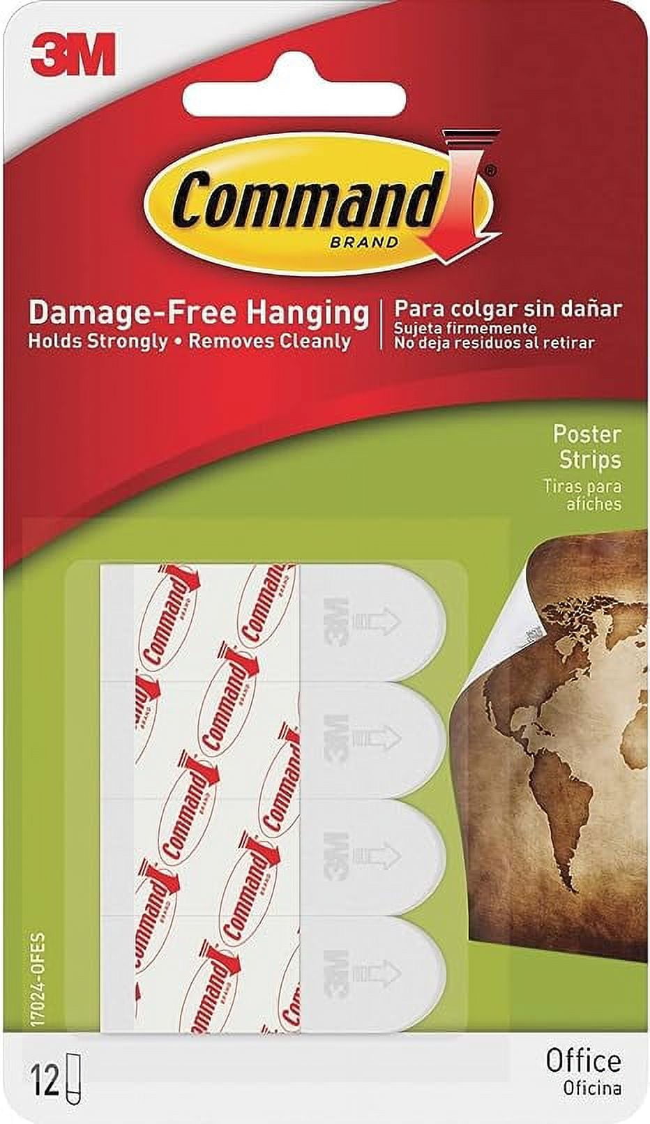 Command Self Adhesive Poster Strips 12 Count, 6 Pack - Walmart.com
