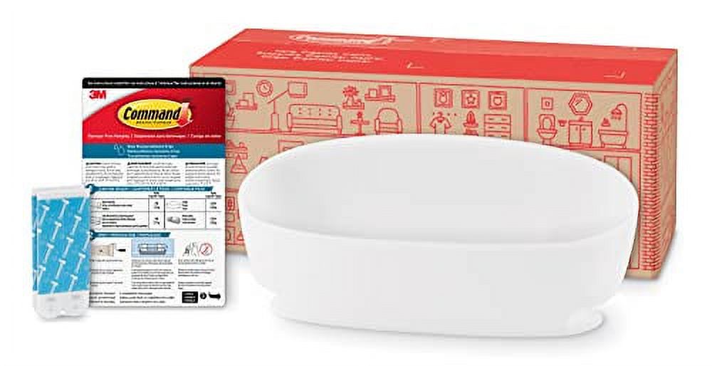 Command Shower Caddy with Water Resistant Command Strips, Easy to Open ...