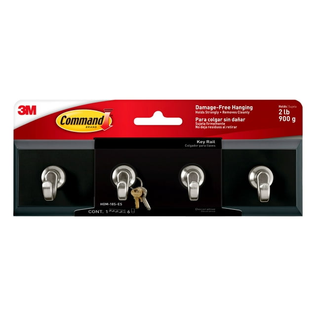 Command Slate Key Rail, Small, 1 Key Rail, 6 Strips/Pack - Walmart.com