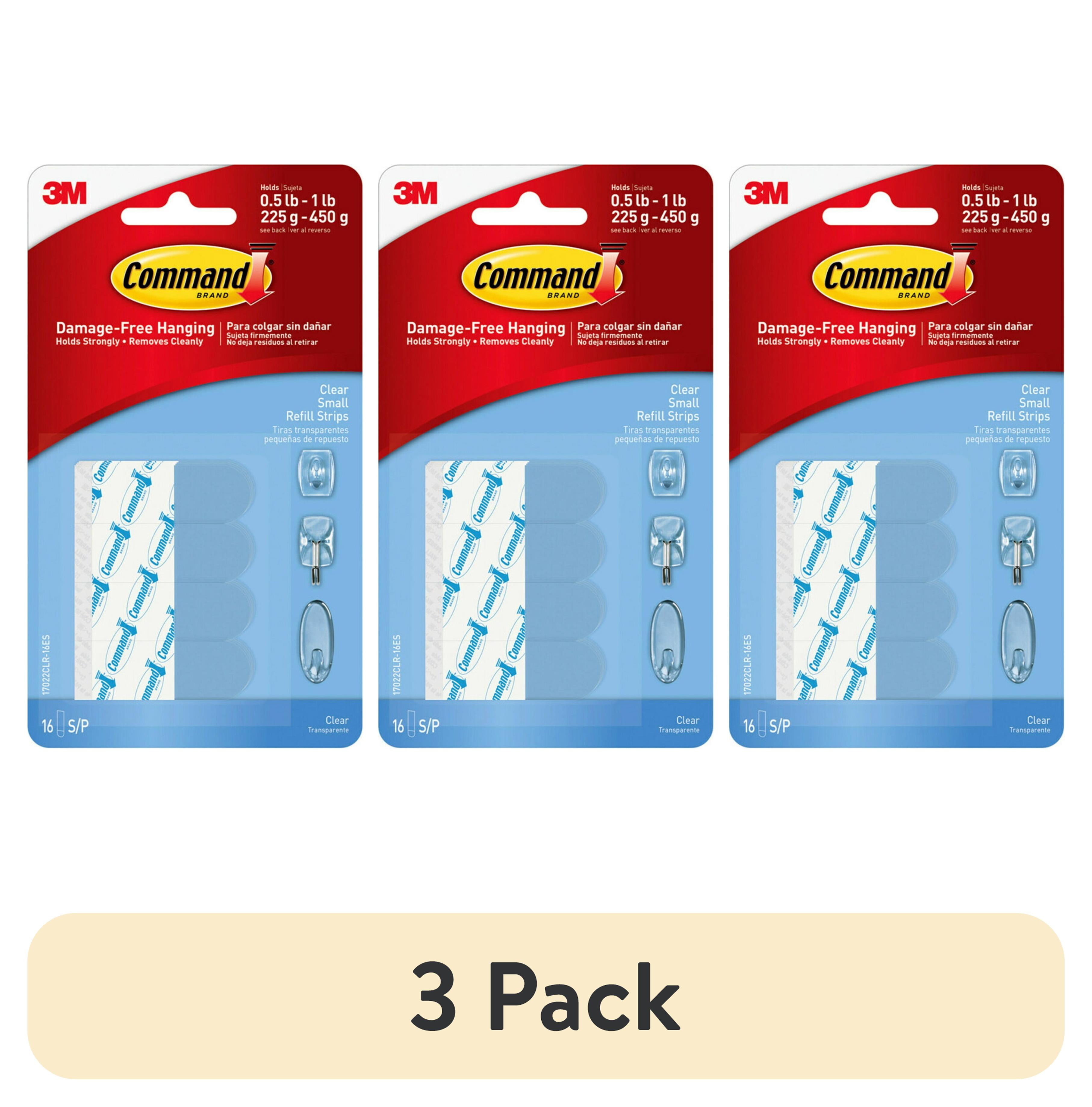 (3 pack) Command Small Clear Refill Strips for Command Clear Small ...