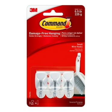 Command Decorating Clips Value Pack, White, 40 Clips, 48 Strips/Pack ...