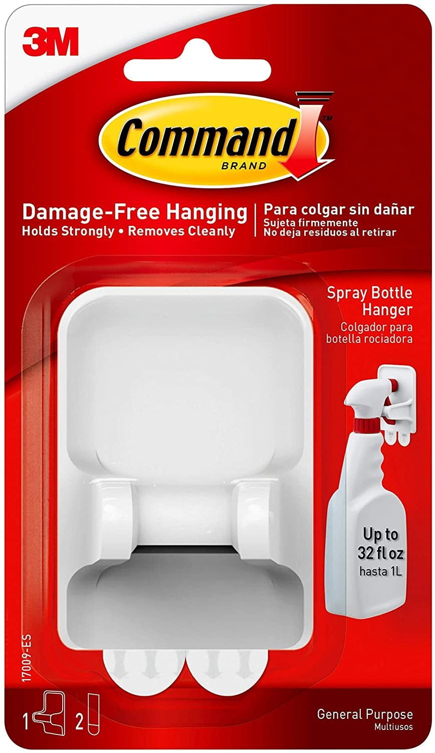 Command Spray Bottle Hanger with 2-Strips, Organize Damage-Free ...