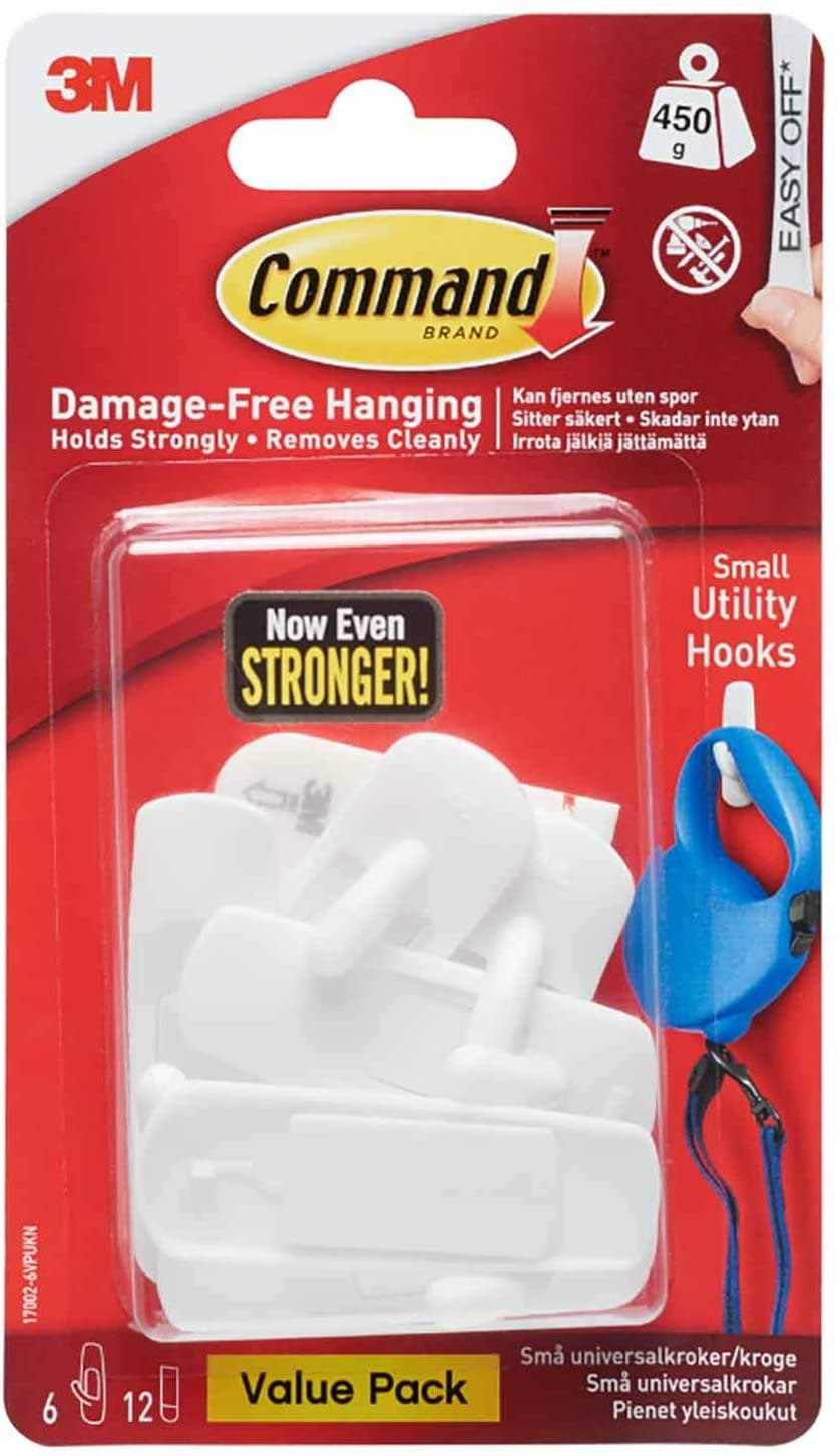 Command Strips 17002-Vp-6Pk Comm Hook Sm Valu - Walmart.com