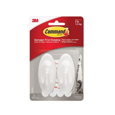 Command Hooks Value Pack, White, Medium, 6 Hooks, 12 Strips/Pack - Walmart.com